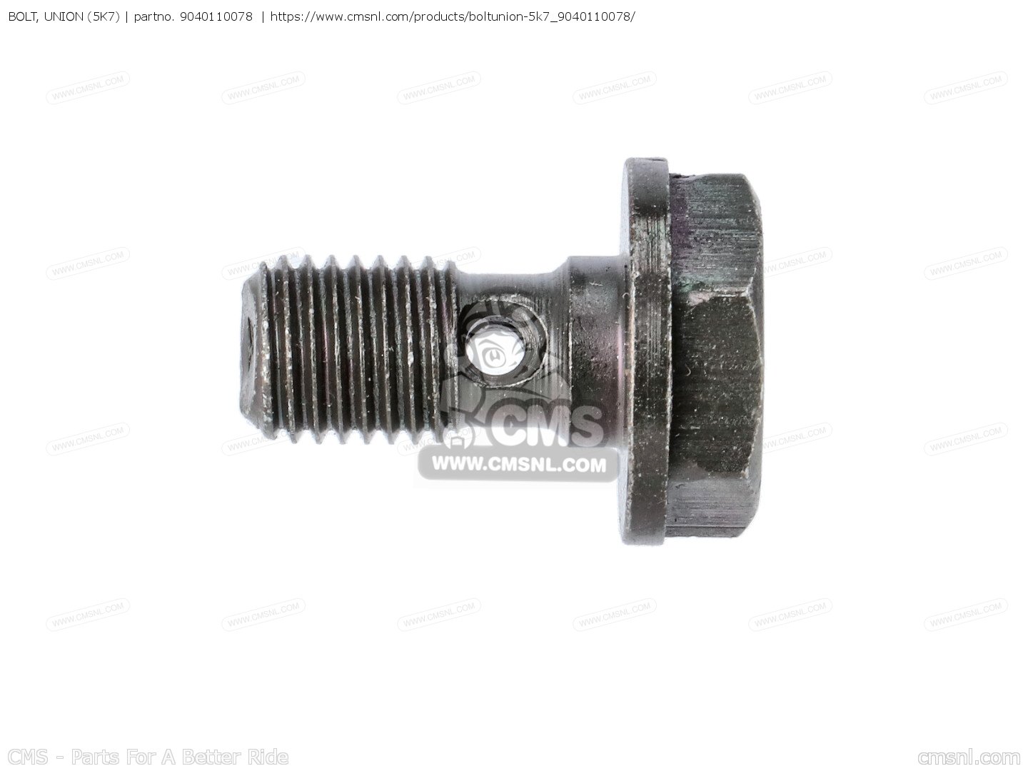 9040110078: BOLT, UNION (5K7) Yamaha - buy the 90401-10078-00 at CMSNL