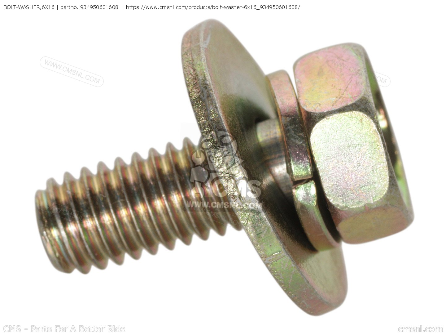 934950601608: Bolt-washer,6x16 Honda - buy the 93495-0601608 at CMSNL