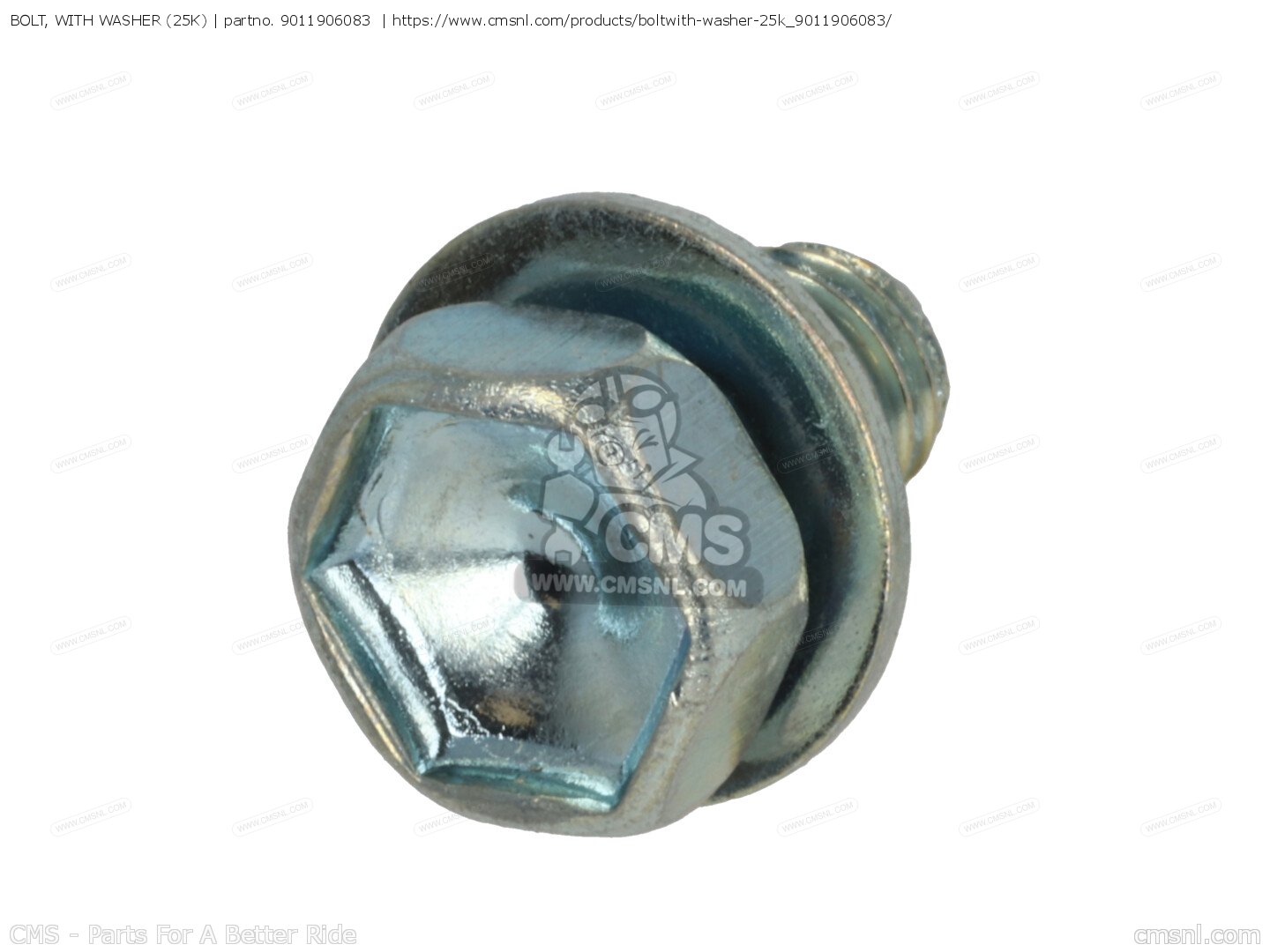 9011906083: BOLT, WITH WASHER (25K) Yamaha - buy the 90119-06083-00 at ...