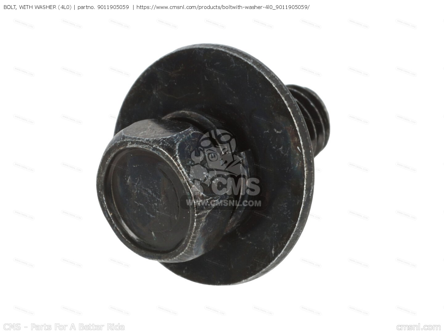 9011905059 : BOLT, WITH WASHER (4L0) Yamaha - acheter le 90119-05059-00 ...