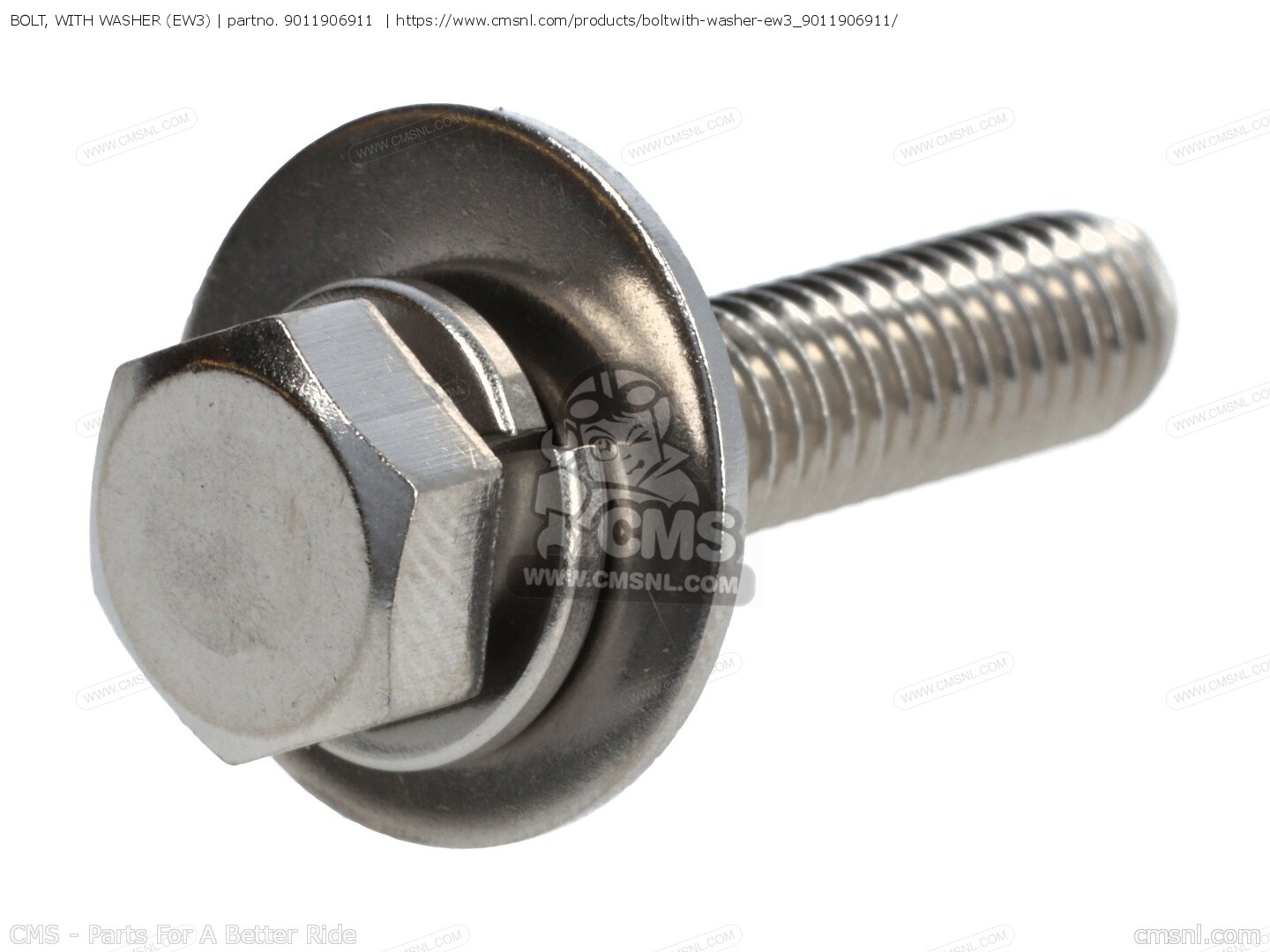9011906911: BOLT, WITH WASHER (EW3) Yamaha - buy the 90119-06911-00 at ...