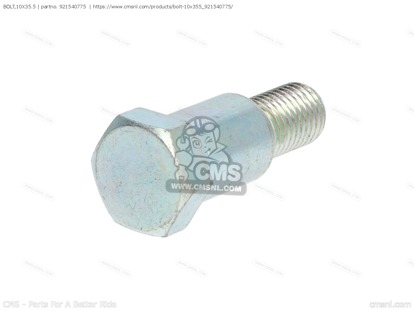 921540775: BOLT,10X35.5 Kawasaki - buy the 92154-0775 at CMSNL