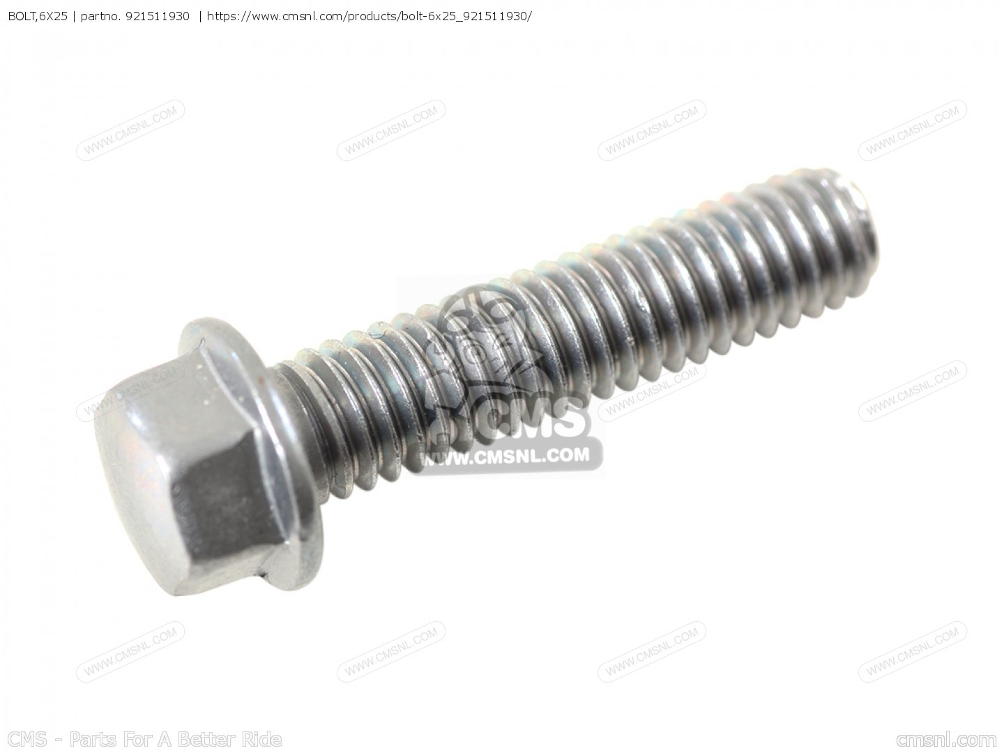 921511930: BOLT,6X25 Kawasaki - buy the 921511930 at CMSNL
