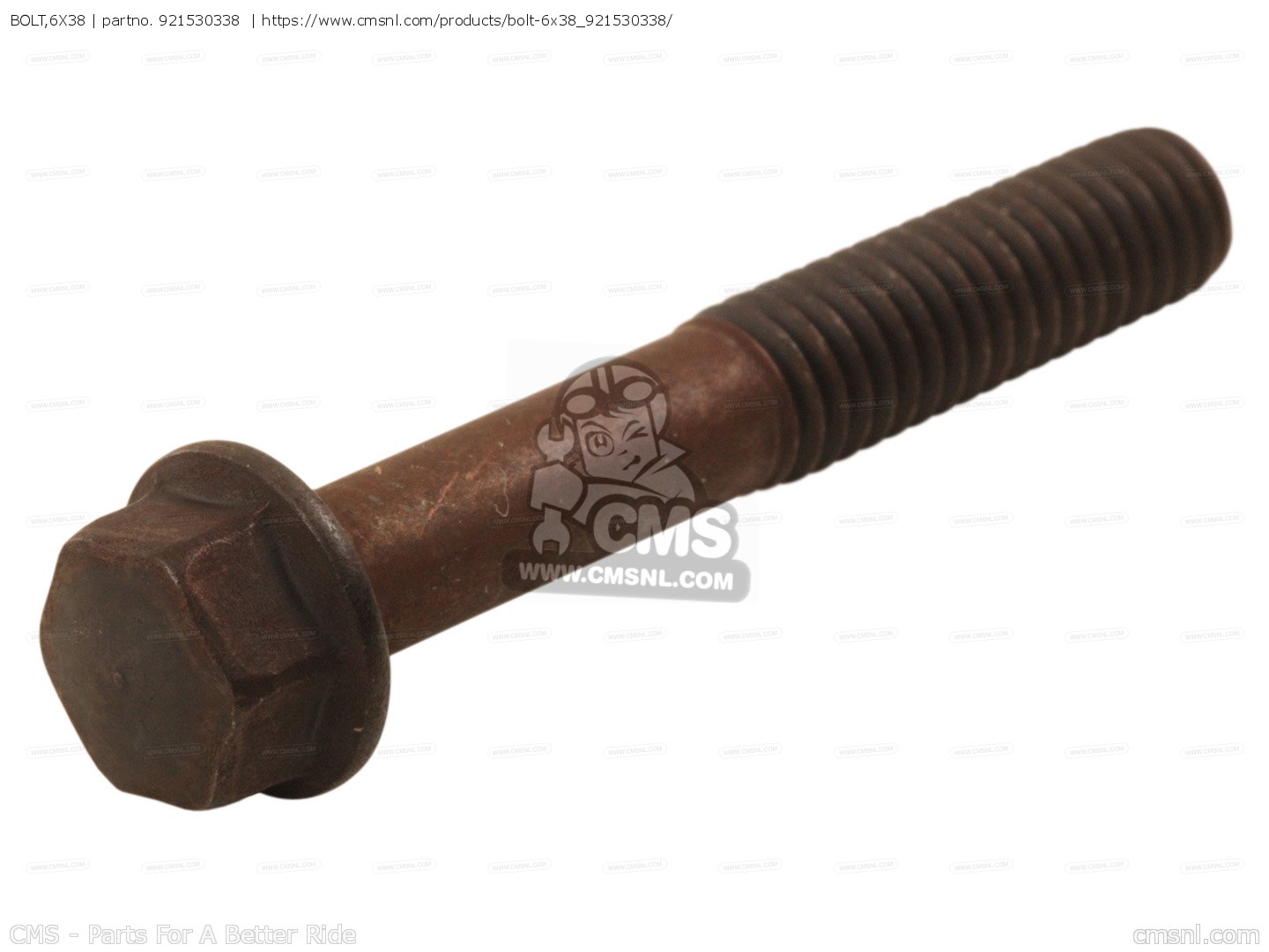921530338: BOLT,6X38 Kawasaki - buy the 92153-0338 at CMSNL