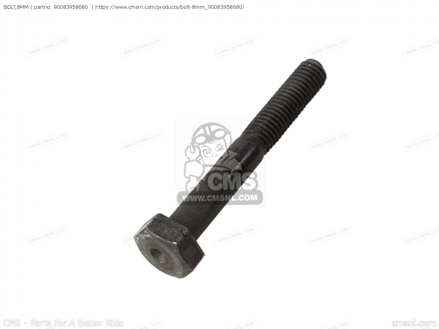 90083958680: BOLT,8MM Honda - buy the 90083-958-680 at CMSNL