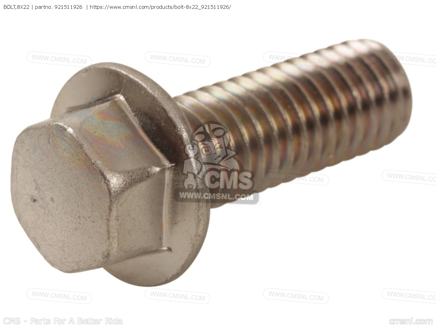 921511926: BOLT,8X22 Kawasaki - buy the 92151-1926 at CMSNL