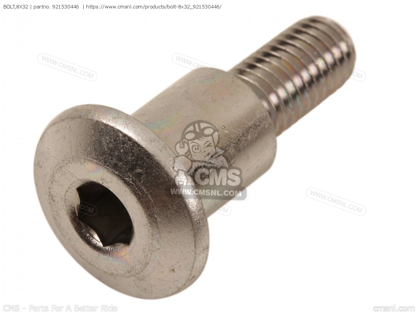 921530446: BOLT,8X32 Kawasaki - buy the 92153-0446 at CMSNL