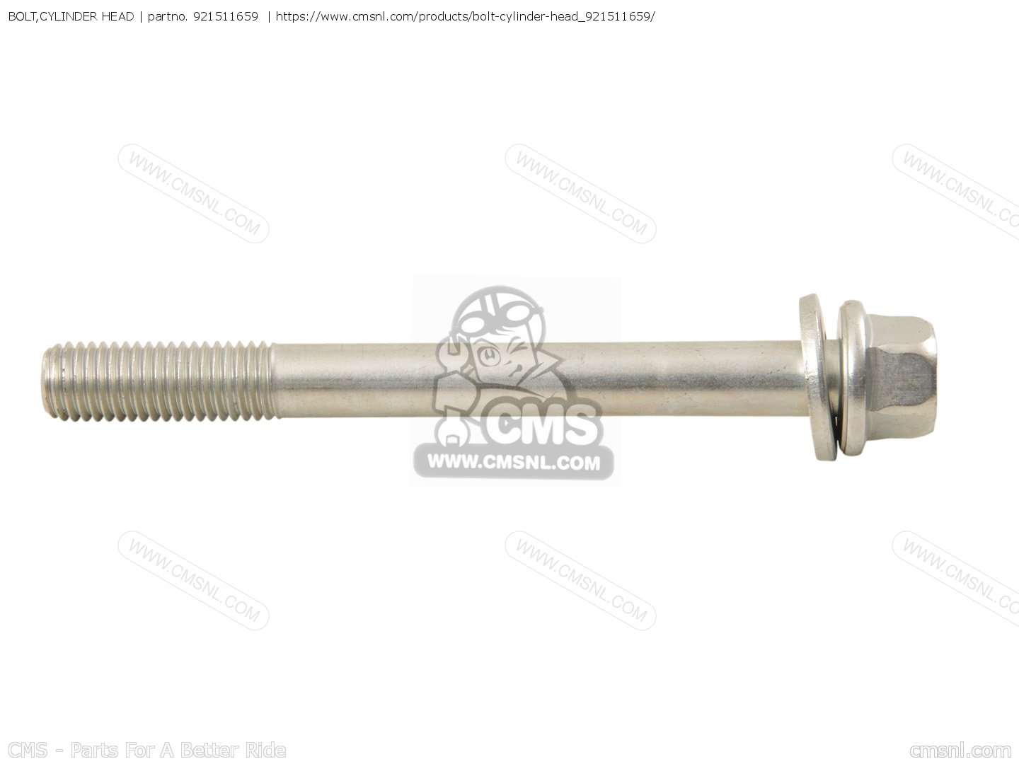 921511659: BOLT,CYLINDER HEAD Kawasaki - buy the 92151-1659 at CMSNL