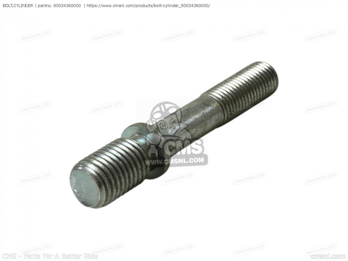 90034360000: BOLT,CYLINDER Honda - buy the 90034-360-000 at CMSNL