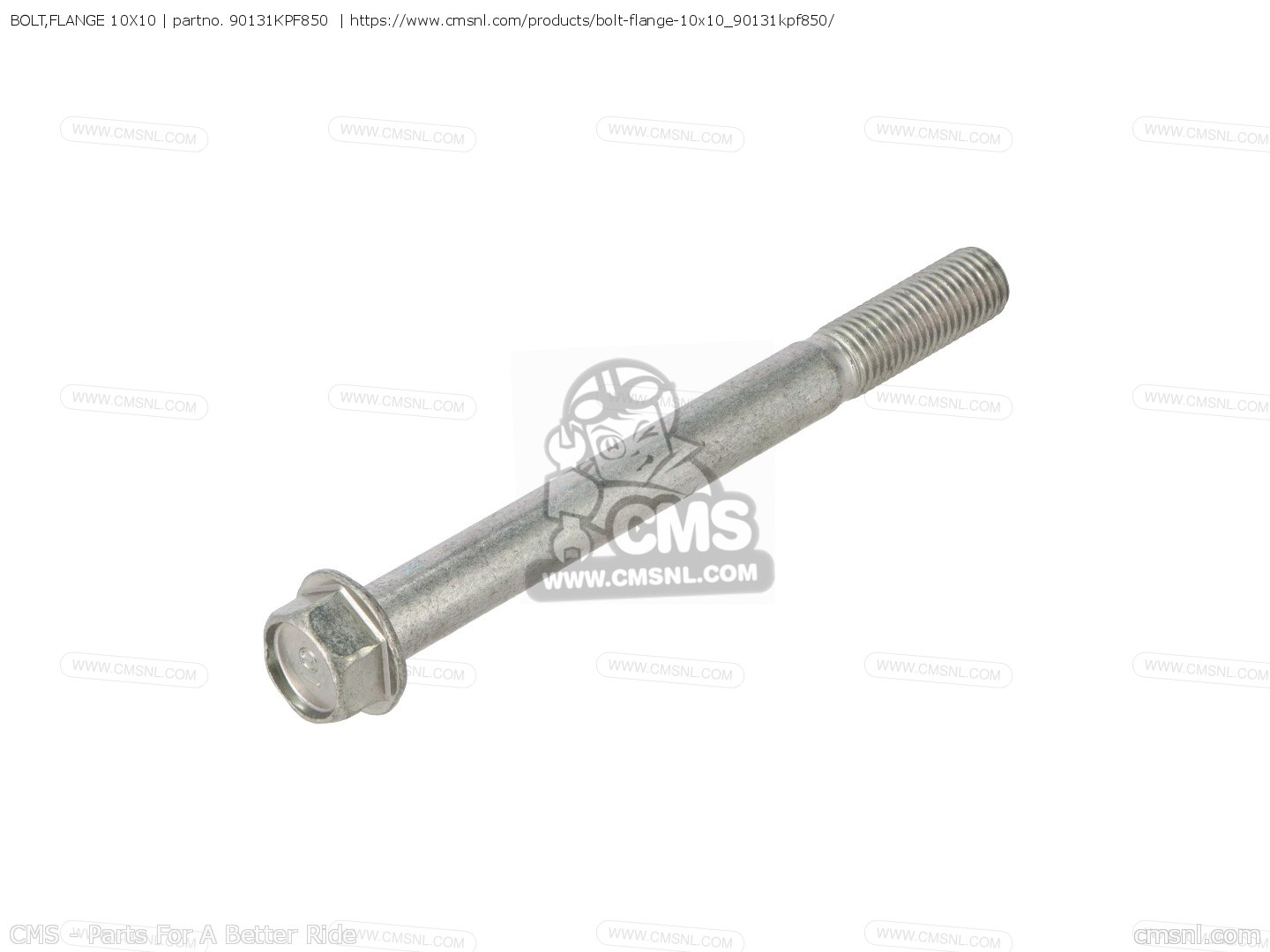 90131KPF850: BOLT,FLANGE 10X10 Honda - buy the 90131-KPF-850 at CMSNL