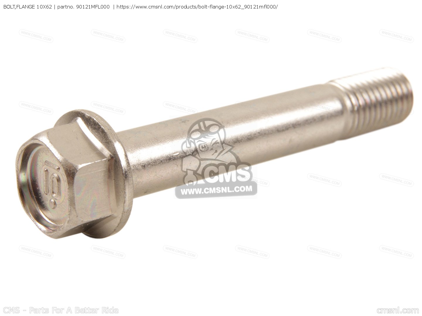 90121MFL000: BOLT,FLANGE 10X62 Honda - buy the 90121-MFL-000 at CMSNL