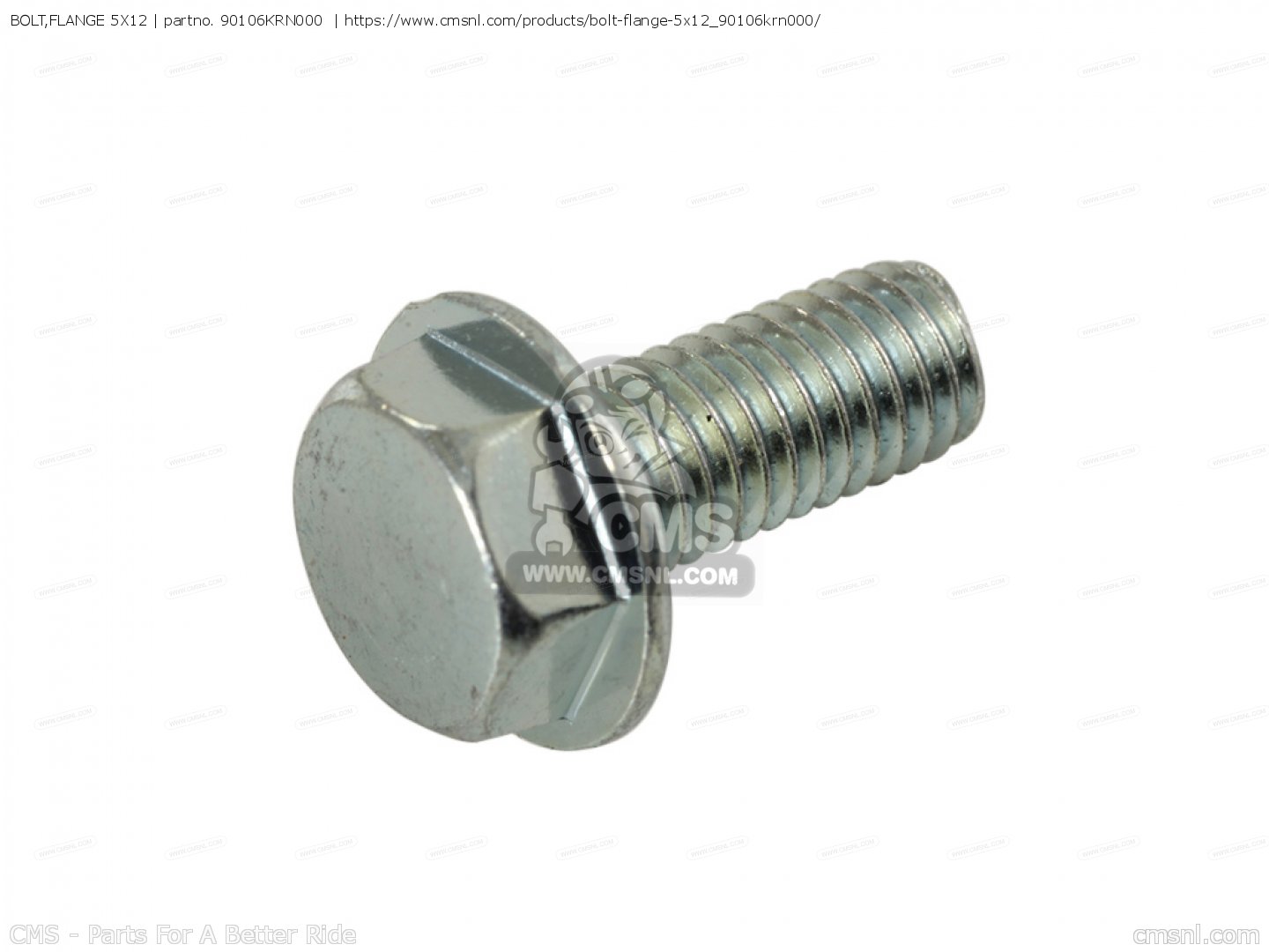 90106KRN000: BOLT,FLANGE 5X12 Honda - buy the 90106-KRN-000 at CMSNL