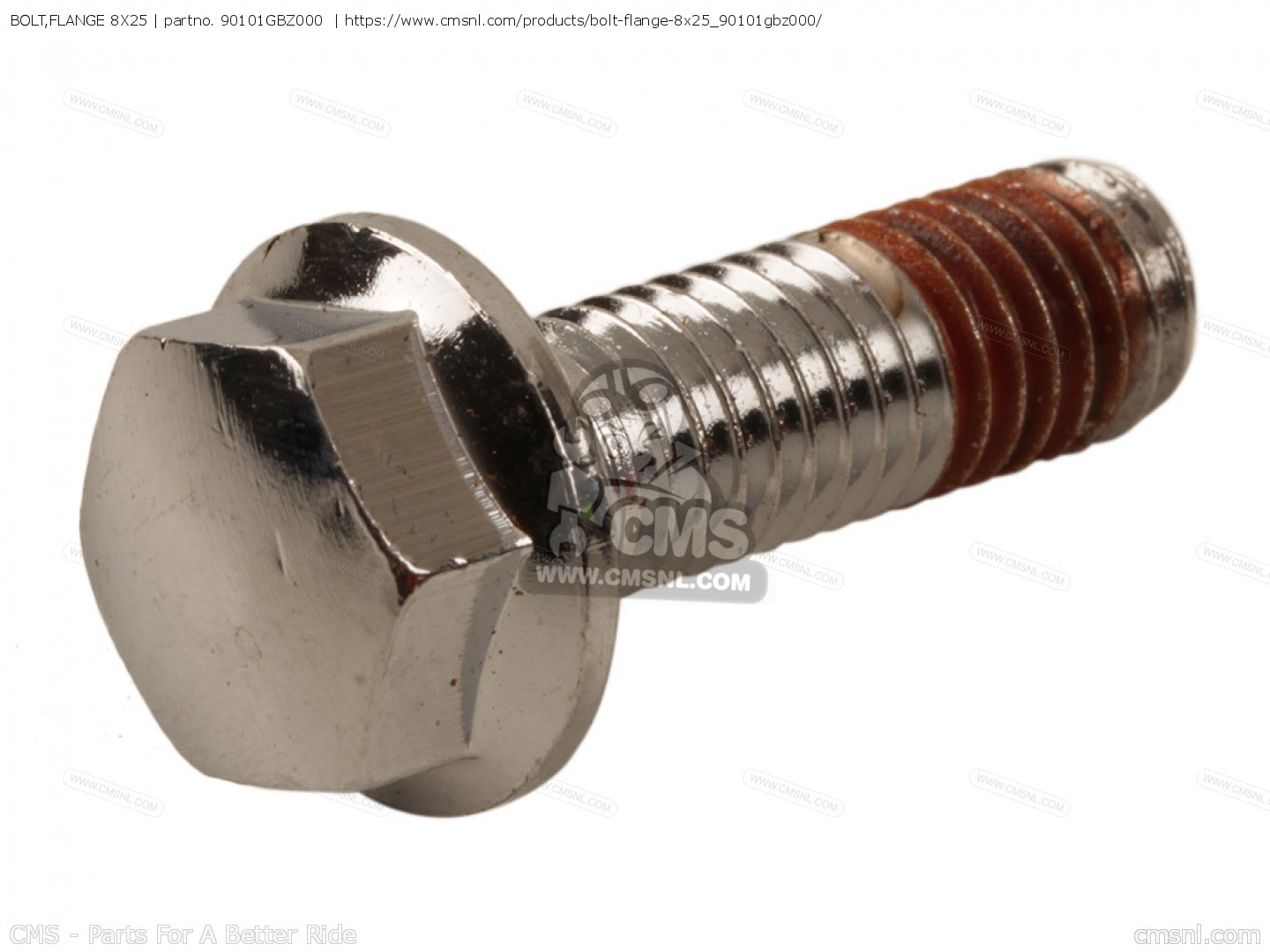 90101GBZ000: BOLT,FLANGE 8X25 Honda - buy the 90101-GBZ-000 at CMSNL