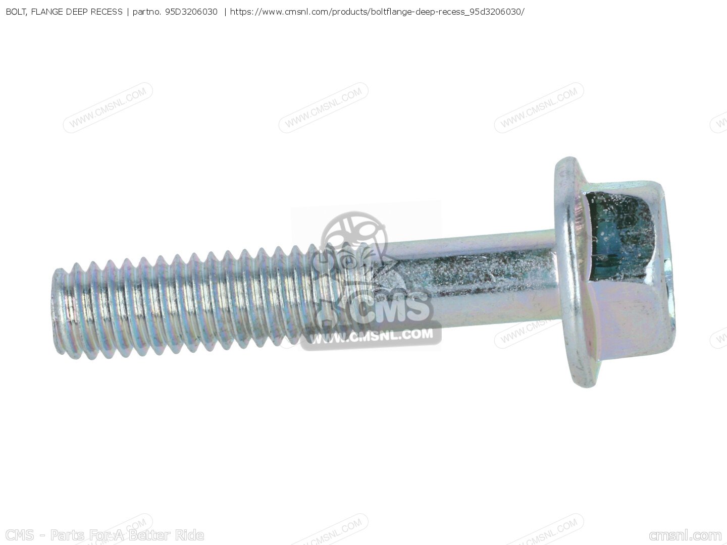 95D3206030: Bolt, Flange Deep Recess Yamaha - buy the 95D32-06030-00 at ...