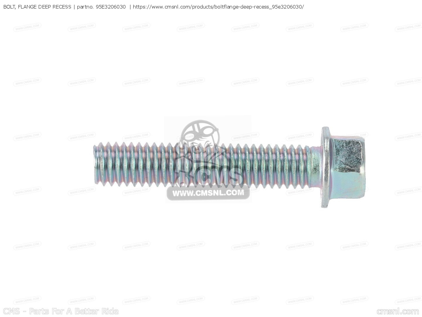 95E3206030: Bolt, Flange Deep Recess Yamaha - buy the 95E32-06030-00 at ...