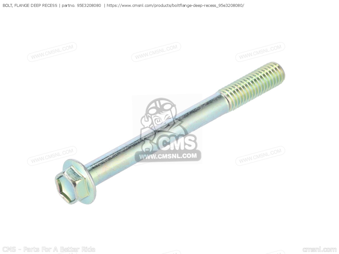 95E3208080: Bolt, Flange Deep Recess Yamaha - buy the 95E32-08080-00 at CMSNL