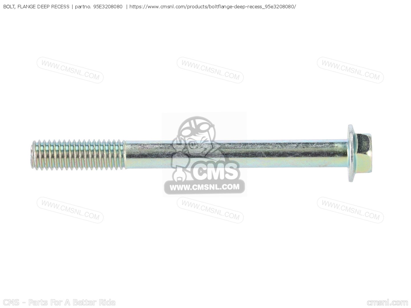 95E3208080: Bolt, Flange Deep Recess Yamaha - buy the 95E32-08080-00 at ...