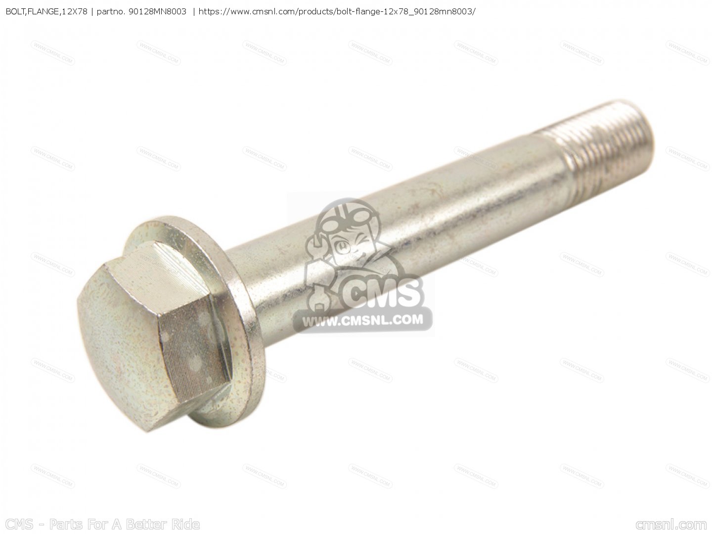 90128MN8003: Bolt,flange,12x78 Honda - buy the 90128-MN8-003 at CMSNL