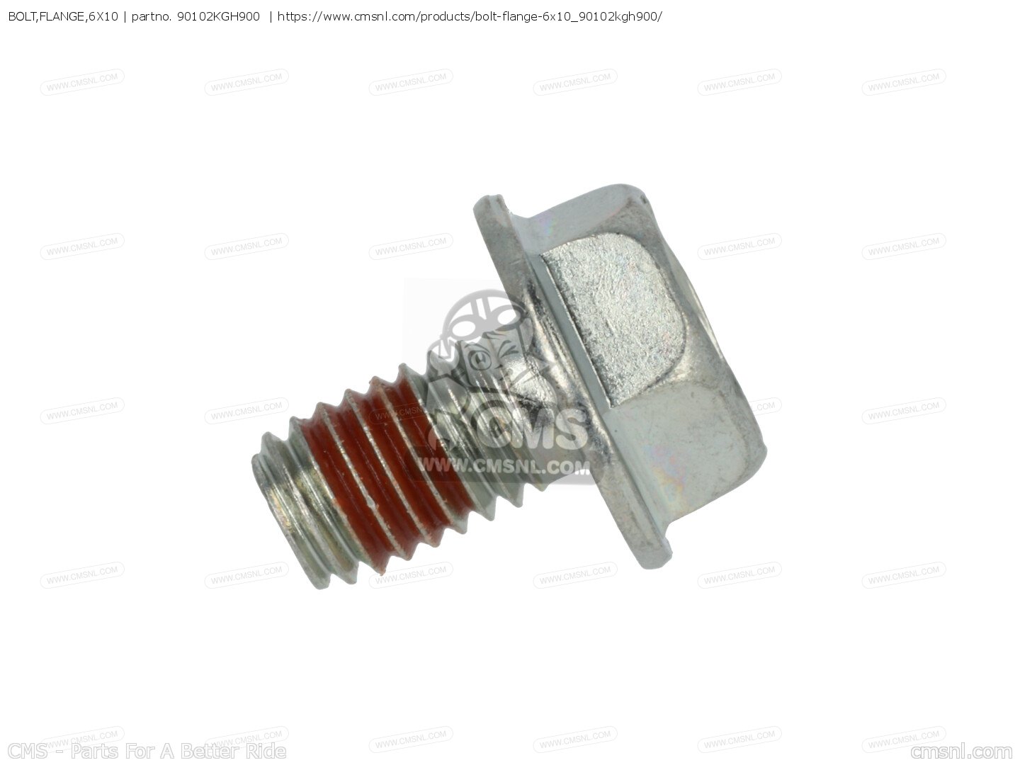 90102KGH900: Bolt,flange,6x10 Honda - buy the 90102-KGH-900 at CMSNL