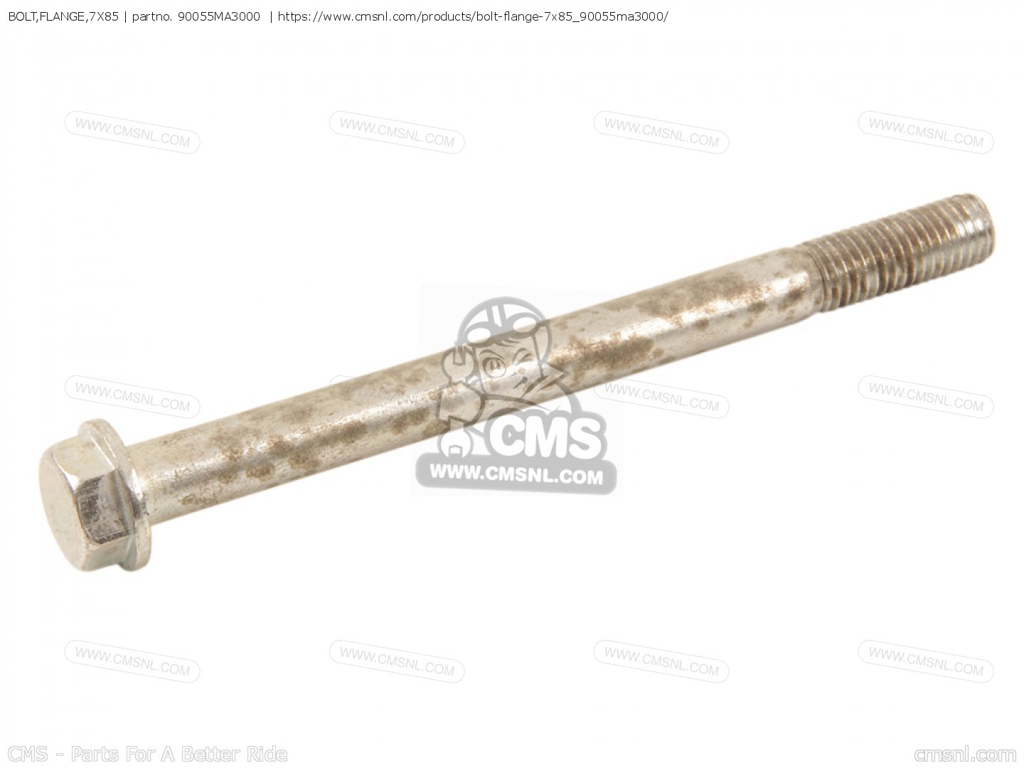 90055MA3000: BOLT,FLANGE,7X85 Honda - buy the 90055-MA3-000 at CMSNL