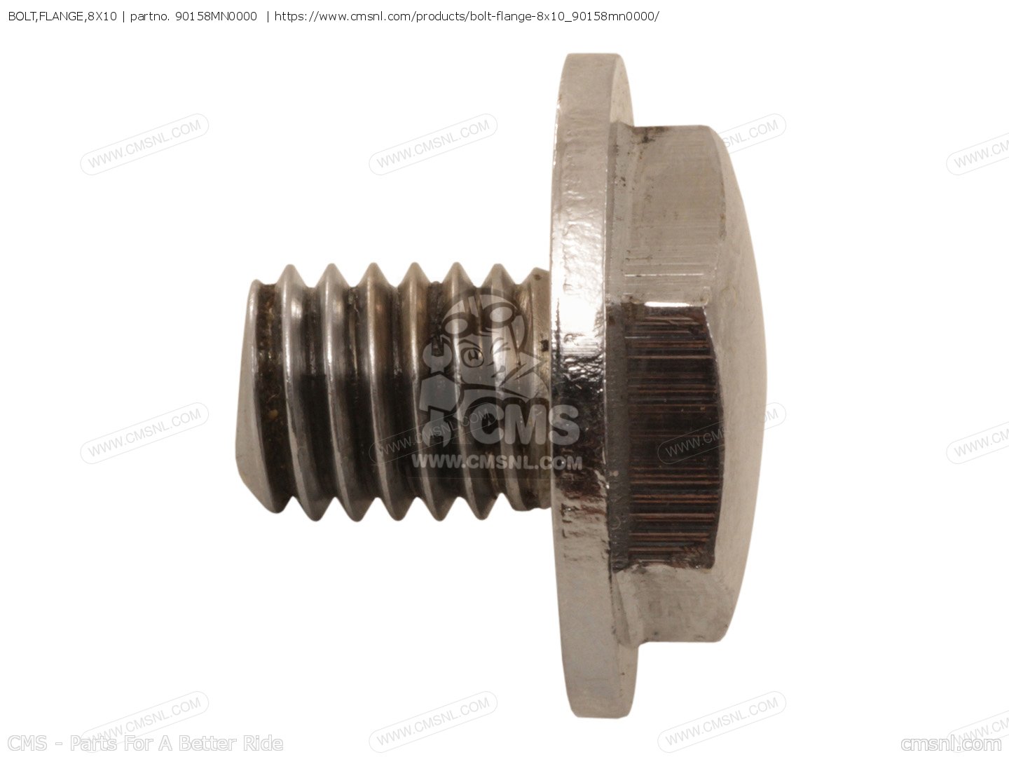 90158MN0000: BOLT,FLANGE,8X10 Honda - buy the 90158-MN0-000 at CMSNL