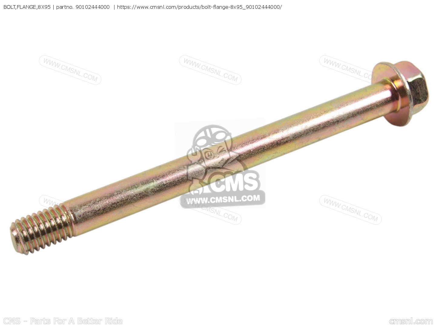 90102444000: BOLT,FLANGE,8X95 Honda - buy the 90102-444-000 at CMSNL