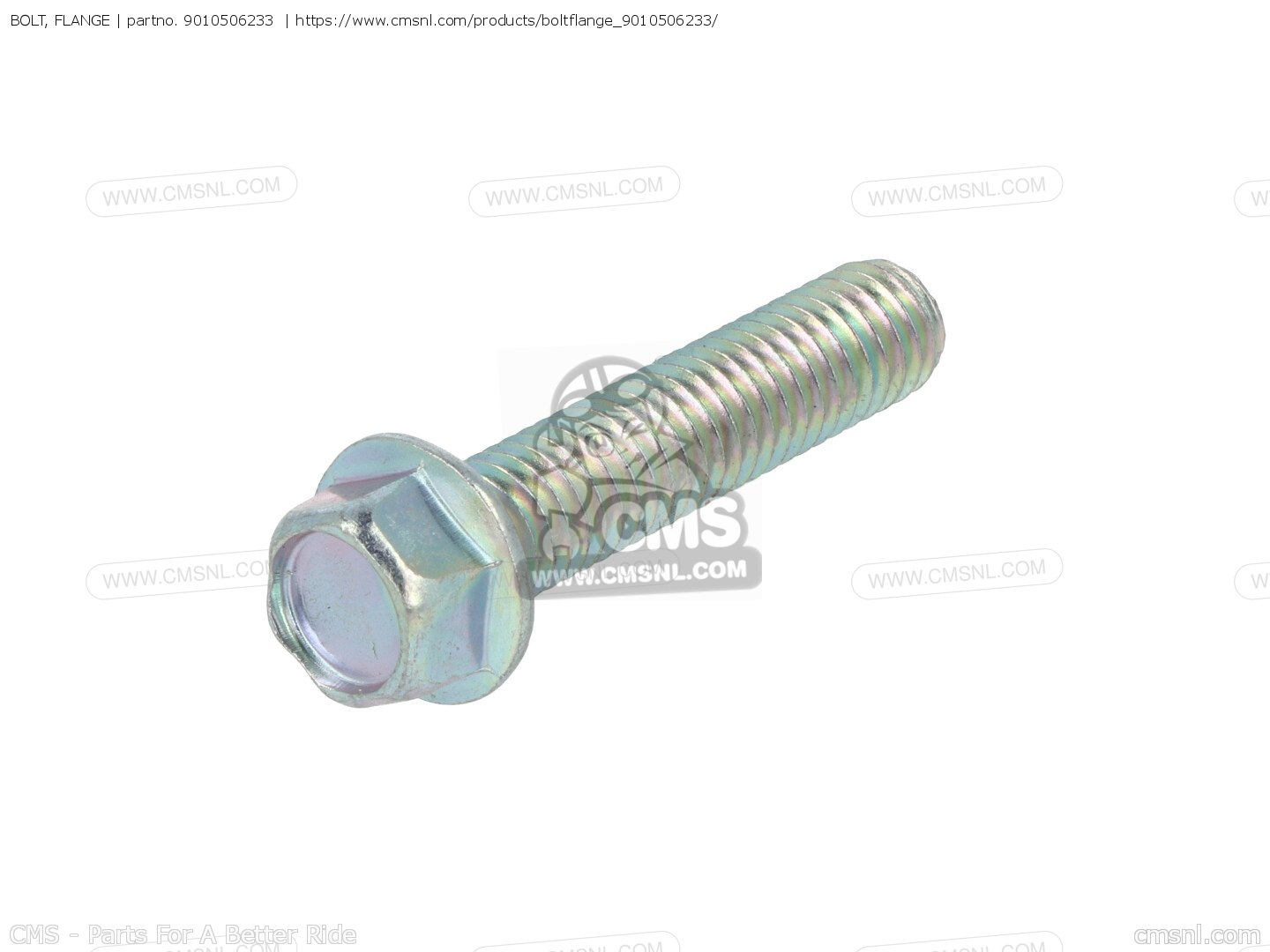 9010506233: Bolt, Flange Yamaha - buy the 90105-06233-00 at CMSNL