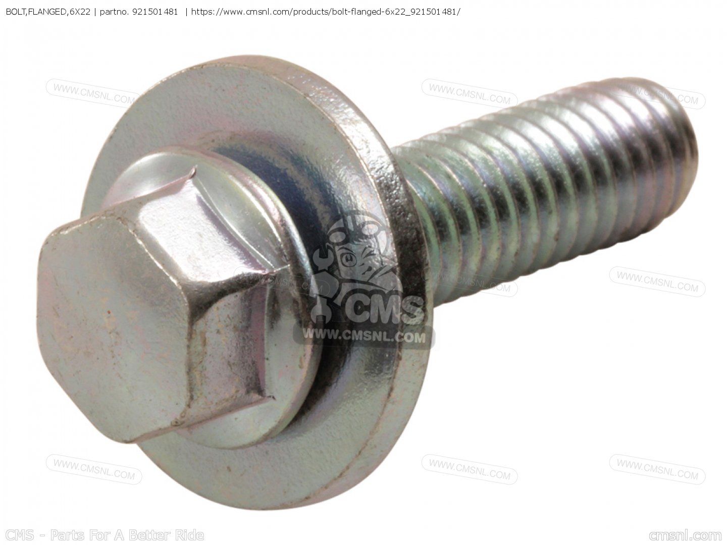 921501481: Bolt,flanged,6x22 Kawasaki - buy the 92150-1481 at CMSNL