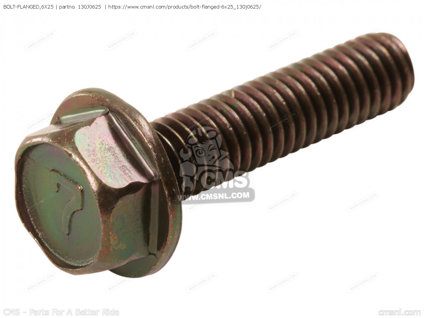 130J0625: BOLT-FLANGED,6X25 Kawasaki - buy the 130J0625 at CMSNL