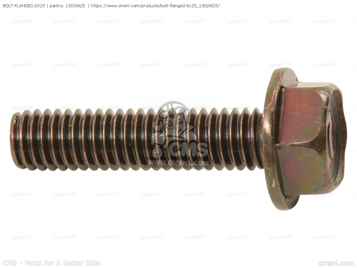 130J0625: BOLT-FLANGED,6X25 Kawasaki - buy the 130J0625 at CMSNL