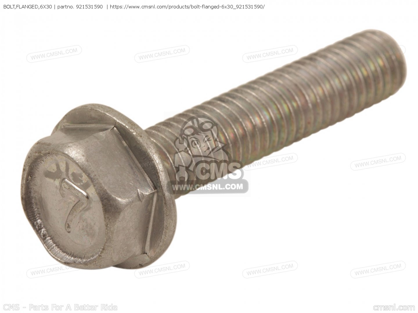 921531590: Bolt,flanged,6x30 Kawasaki - buy the 92153-1590 at CMSNL
