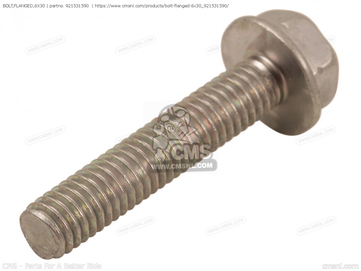 921531590: Bolt,flanged,6x30 Kawasaki - buy the 92153-1590 at CMSNL