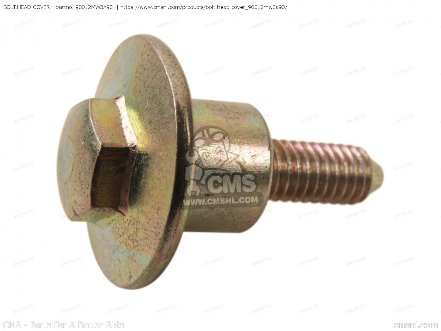 90012MW3A90: BOLT,HEAD COVER Honda - buy the 90012-MW3-A90 at CMSNL