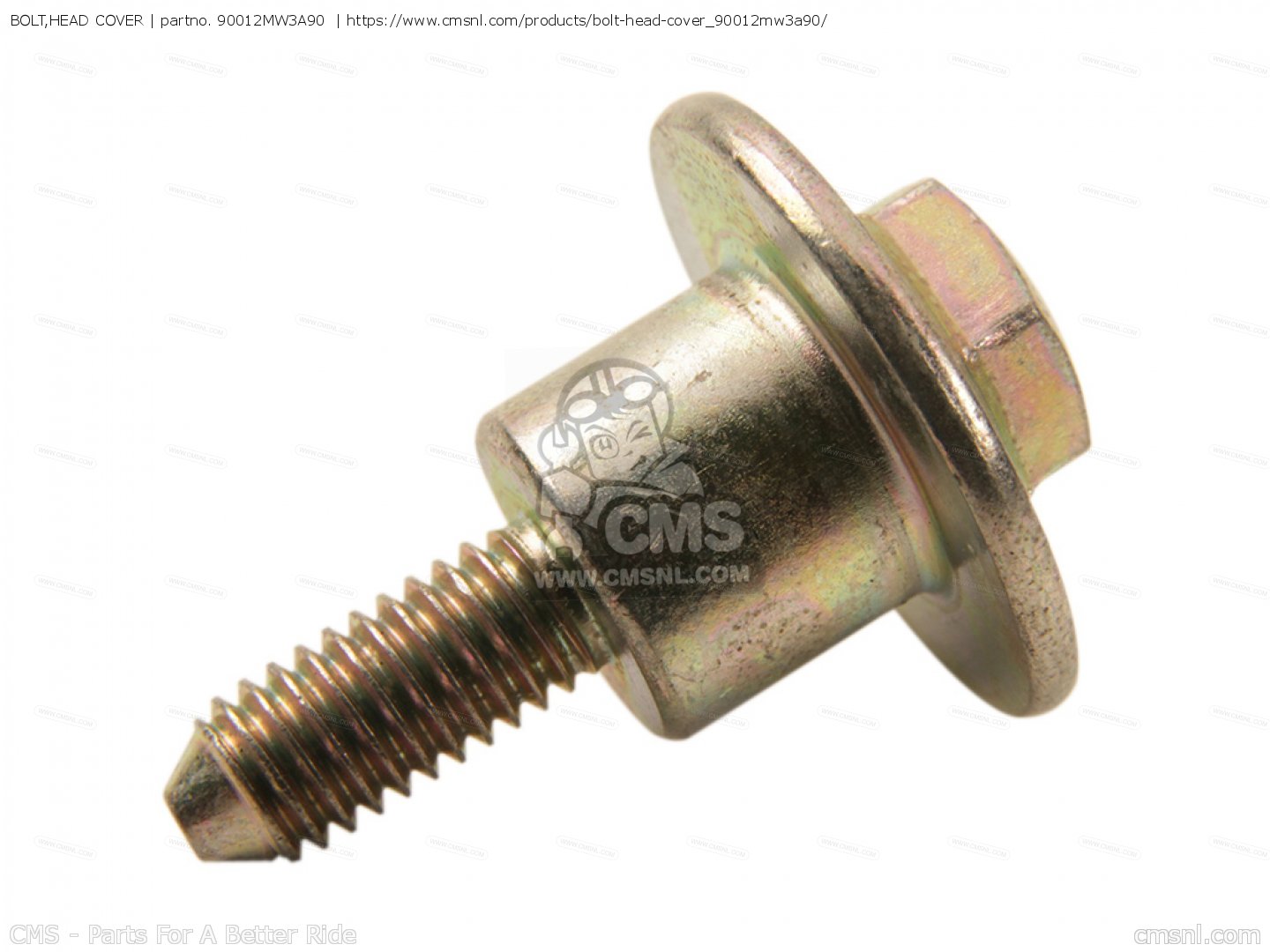 90012MW3A90: BOLT,HEAD COVER Honda - buy the 90012-MW3-A90 at CMSNL