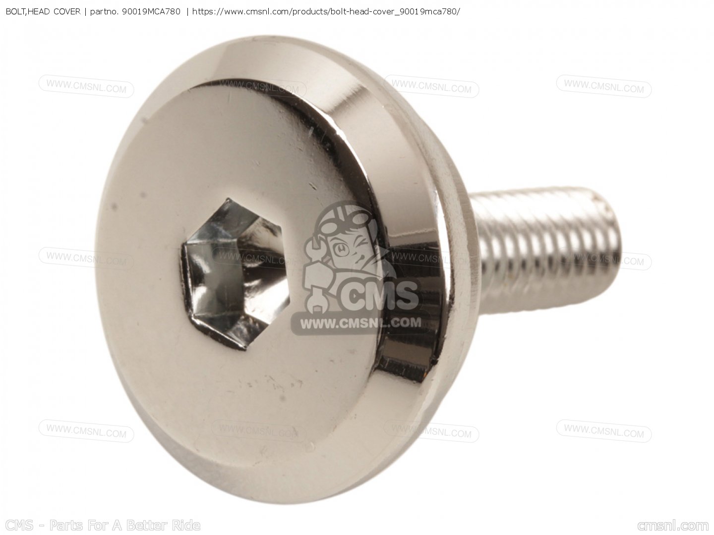 90019MCA780: BOLT,HEAD COVER Honda - buy the 90019-MCA-780 at CMSNL