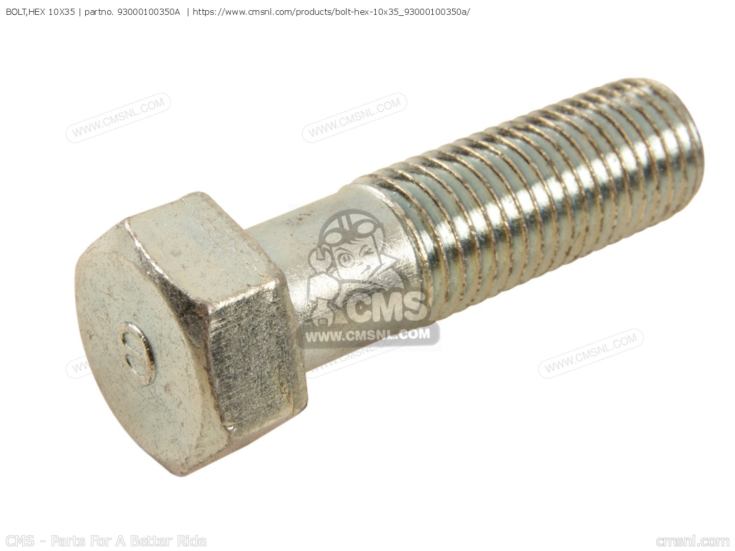 93000100350A: BOLT,HEX 10X35 Honda - buy the 93000-100350A at CMSNL