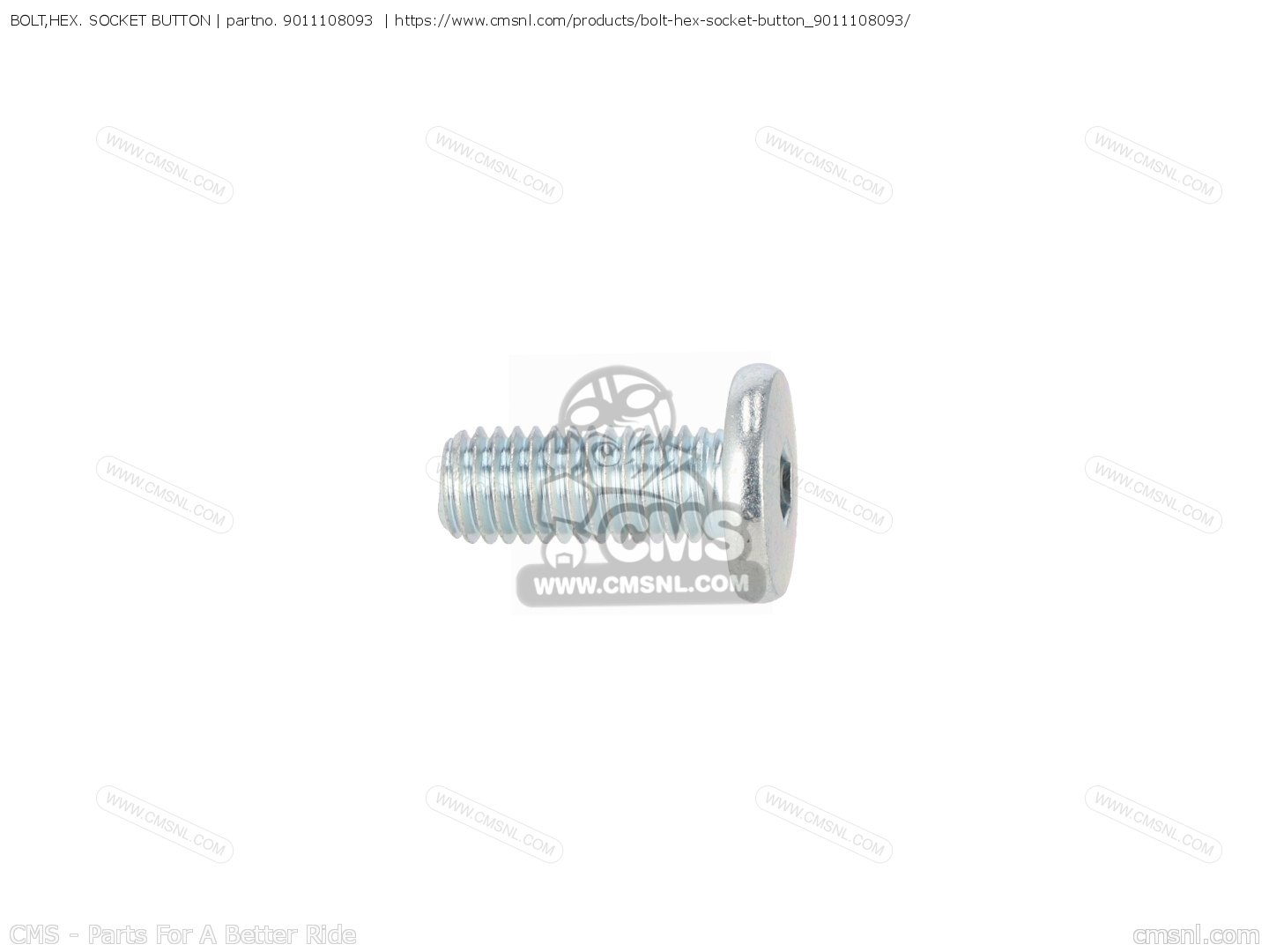 9011108093: BOLT,HEX. SOCKET BUTTON Yamaha - buy the 90111-08093-00 at ...