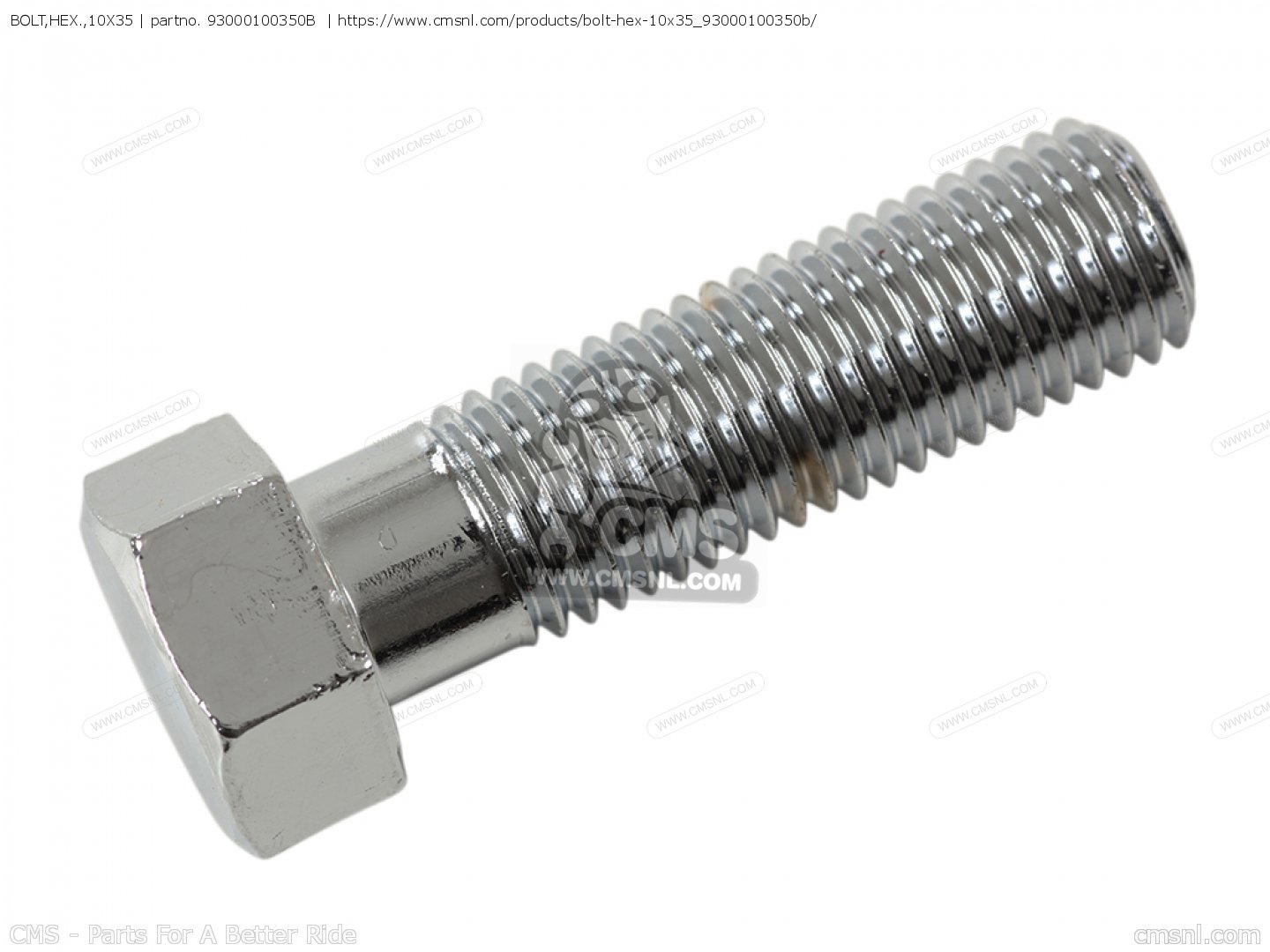93000100350B: BOLT,HEX.,10X35 Honda - buy the 93000-100350B at CMSNL