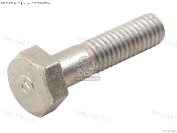 92200060250A: BOLT,HEX.,6X25 Honda - buy the 92200-060250A at CMSNL