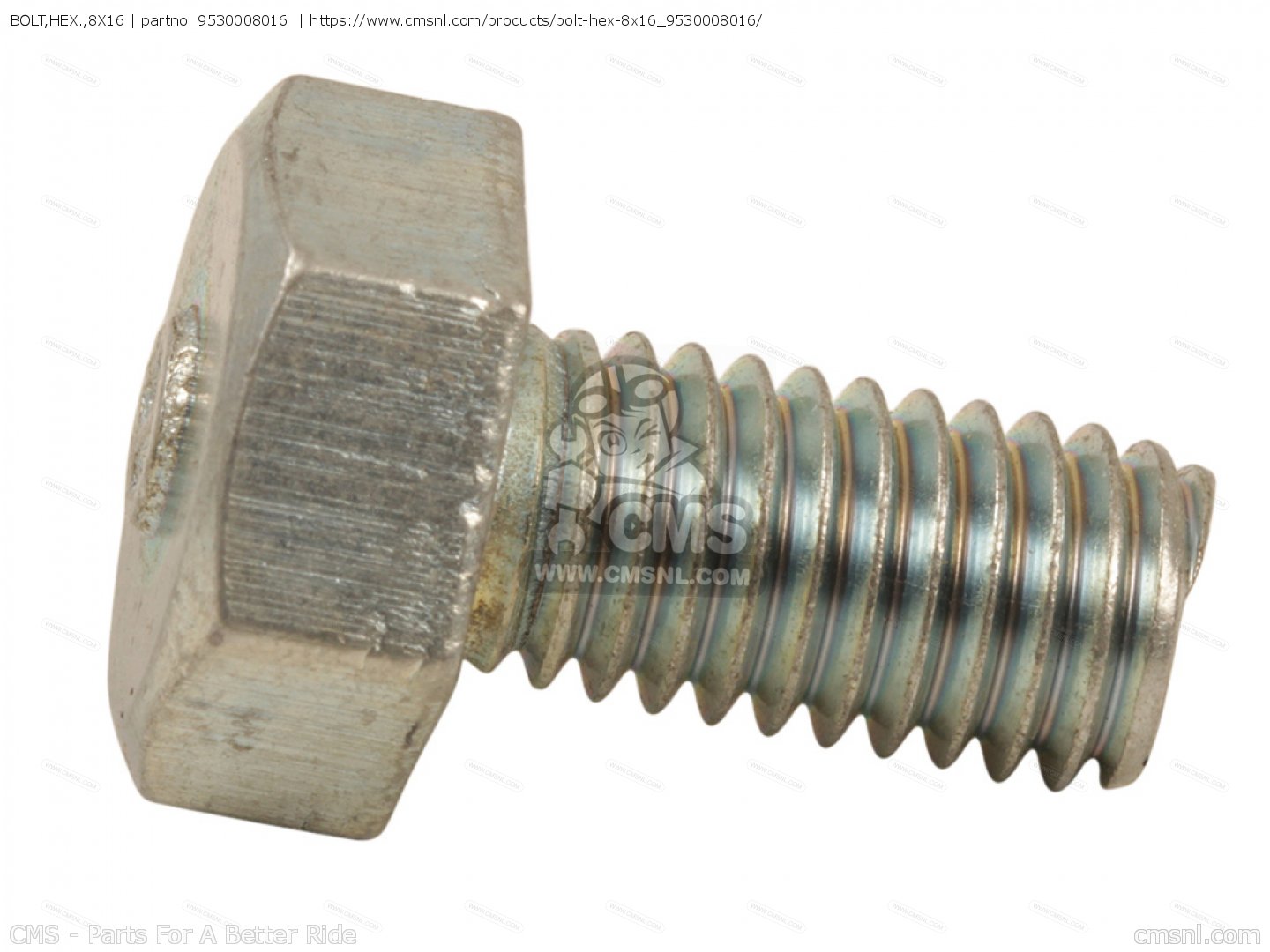 9530008016: BOLT,HEX.,8X16 Honda - buy the 95300-08016 at CMSNL