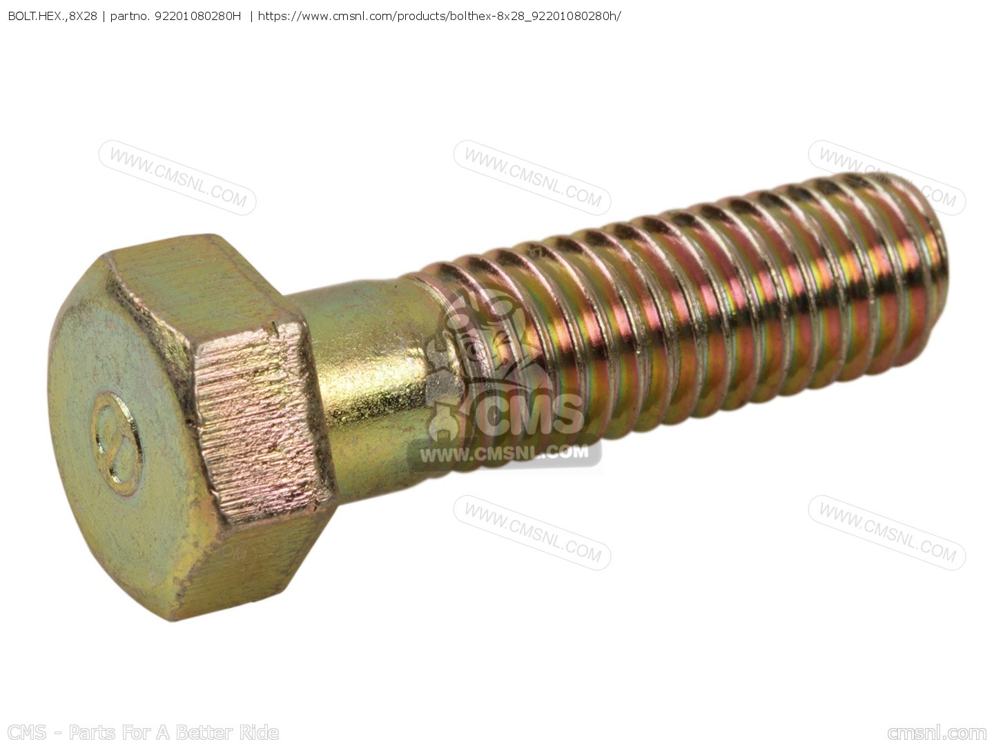 92201080280H: BOLT.HEX.,8X28 Honda - buy the 92201-080280H at CMSNL