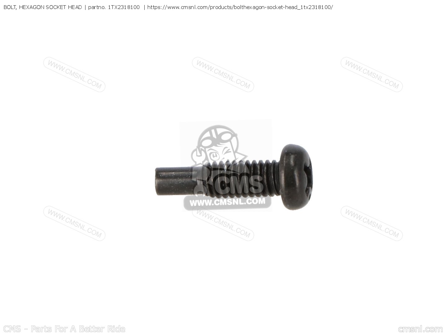 1TX2318100: Bolt, Hexagon Socket Head Yamaha - buy the 1TX-23181-00-00 ...