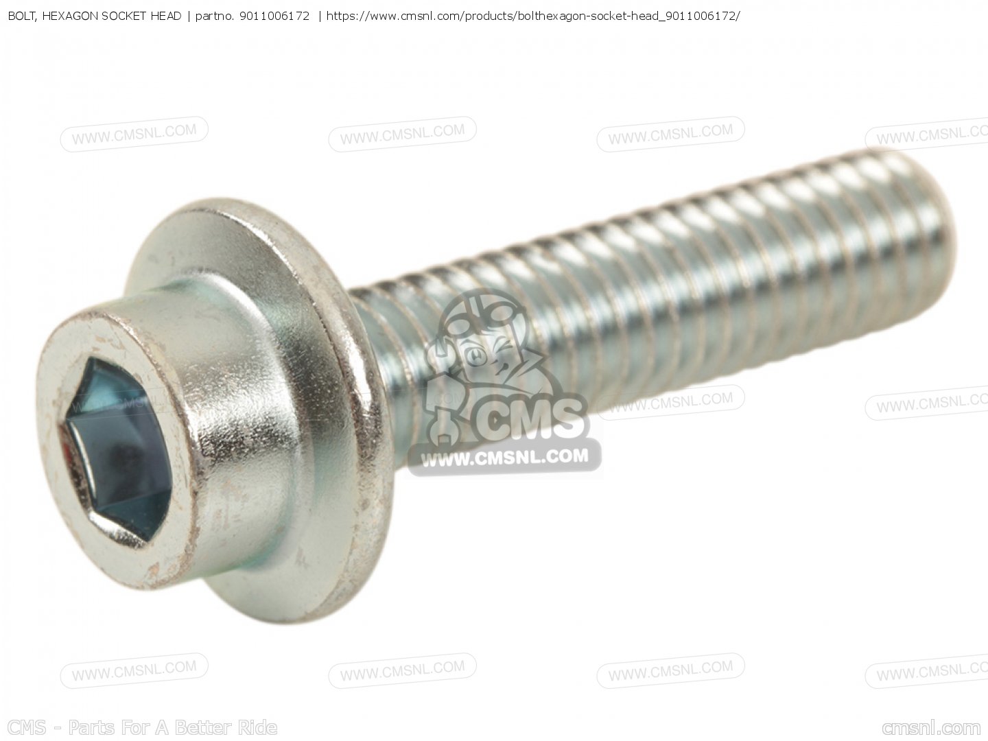 9011006172: Bolt, Hexagon Socket Head Yamaha - buy the 90110-06172 at CMSNL