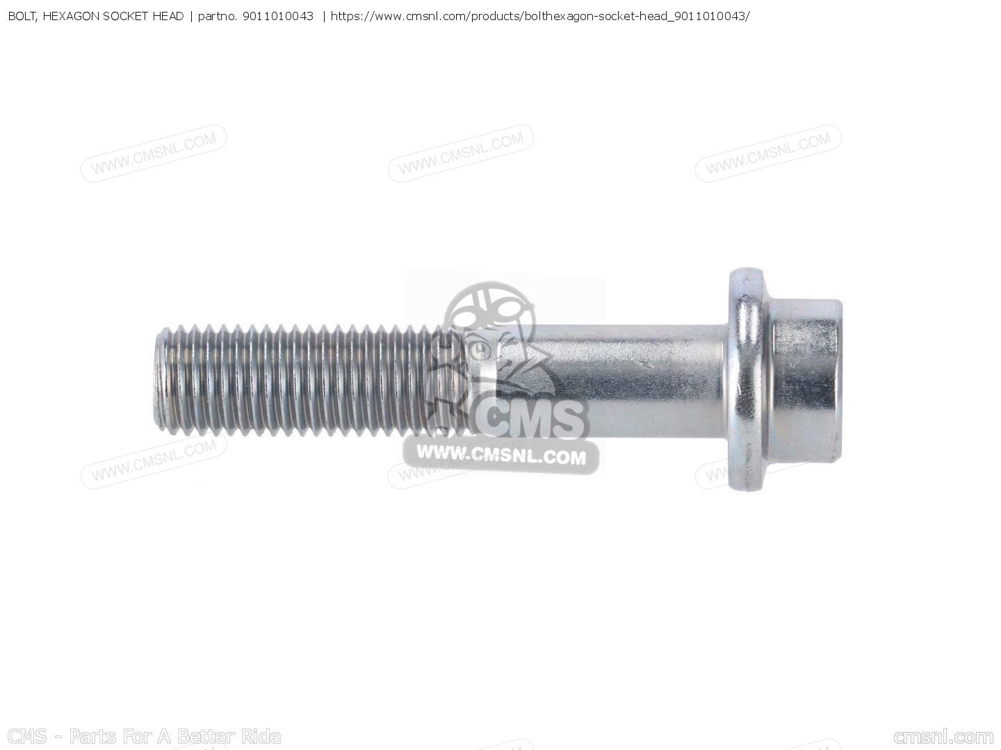 9011010043: Bolt, Hexagon Socket Head Yamaha - buy the 90110-10043 at CMSNL