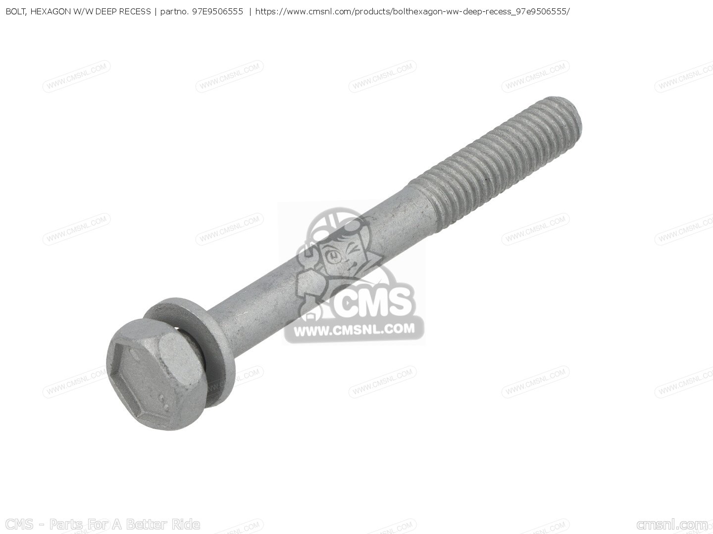 97E9506555: Bolt, Hexagon W/w Deep Recess Yamaha - buy the 97E95-06555 ...