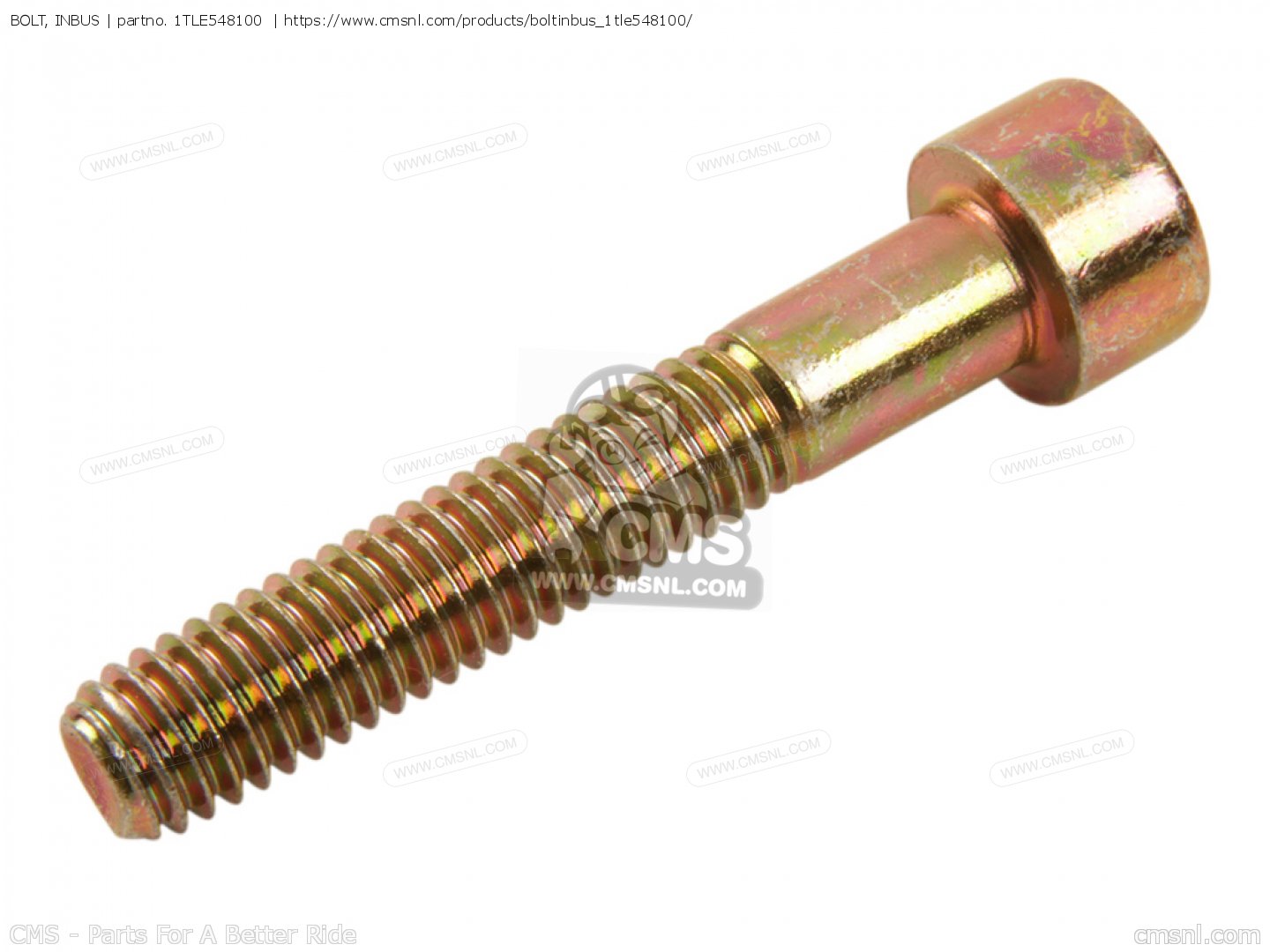 1TLE548100: Bolt, Inbus Yamaha - buy the 1TL-E5481-00-00 at CMSNL