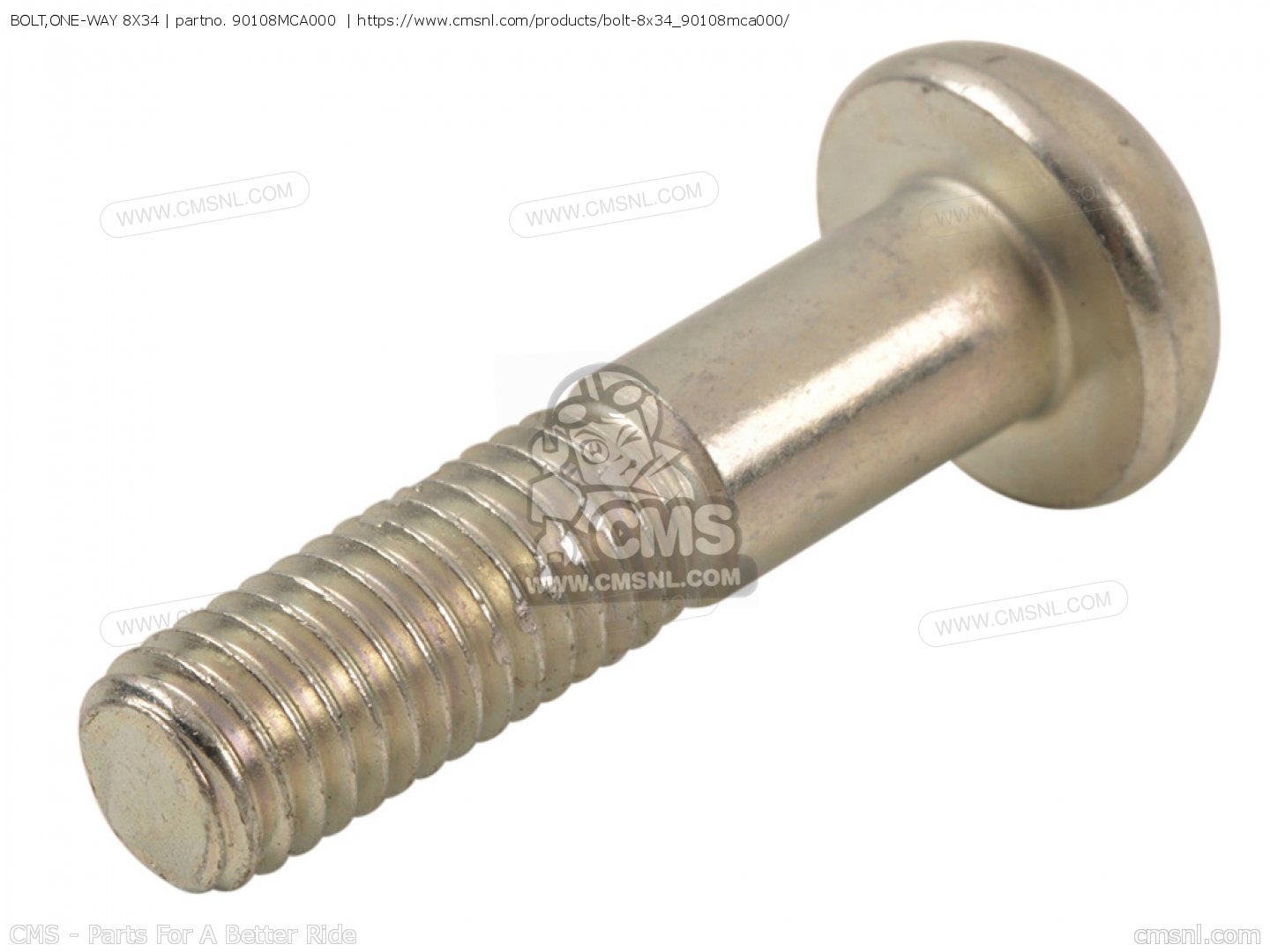 BOLT,ONE-WAY 8X34 for GL1800 GOLDWING 2006 (6) USA - order at CMSNL