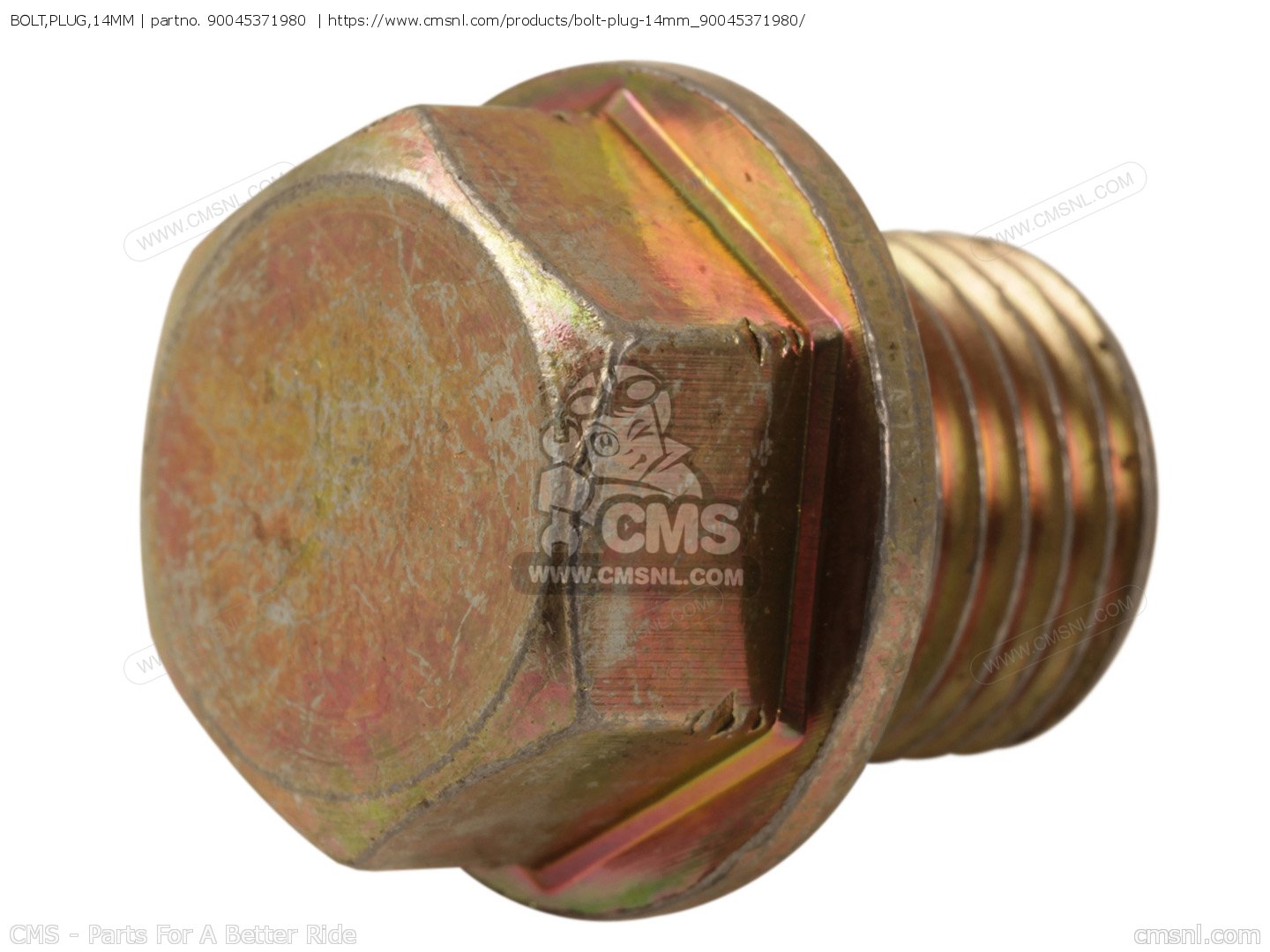 90045371980: Bolt,plug,14mm Honda - buy the 90045-371-980 at CMSNL