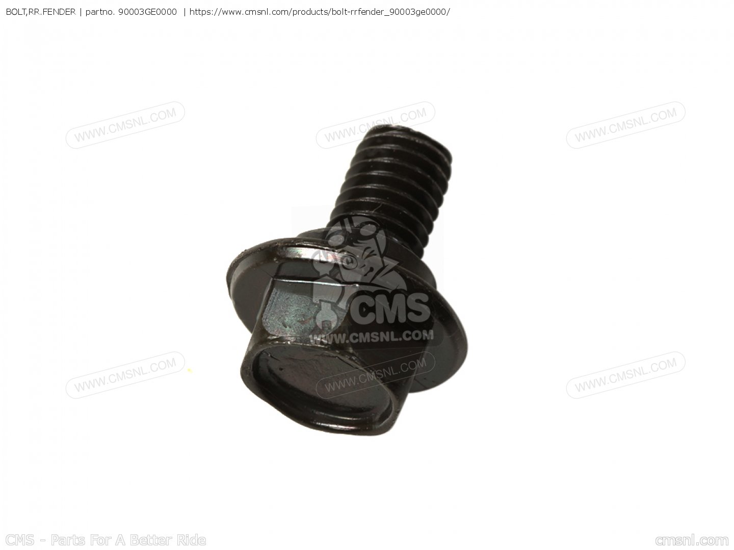 90003GE0000: BOLT,RR.FENDER Honda - buy the 90003-GE0-000 at CMSNL