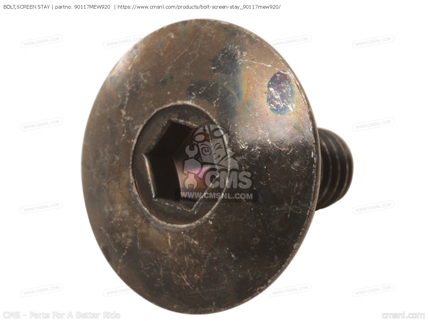 90117MEW920: BOLT,SCREEN STAY Honda - buy the 90117-MEW-920 at CMSNL